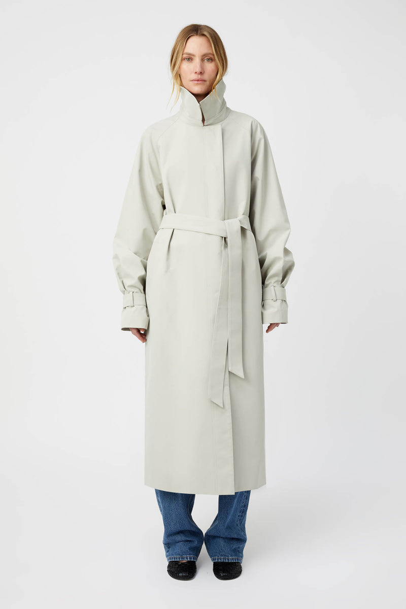 Dia Car Single-Breasted Coat in Oyster - CAMILLA AND MARC® C&M
