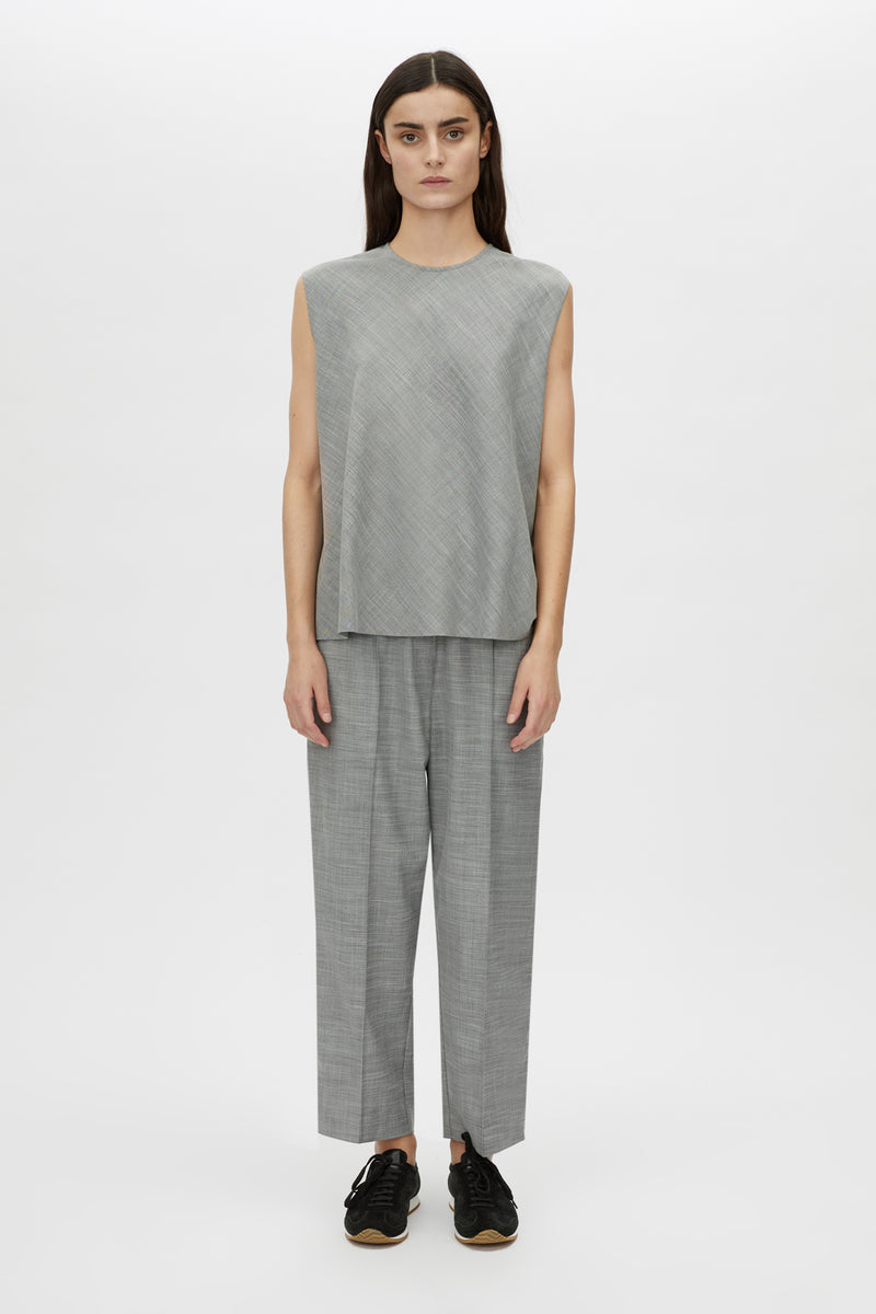 Vector Sleeveless Top in Navy Melange - CAMILLA AND MARC® C&M